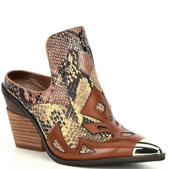 Gianni Bini | Shoes | Gianni Bini Brown Western Snake Print Cowgirl ...